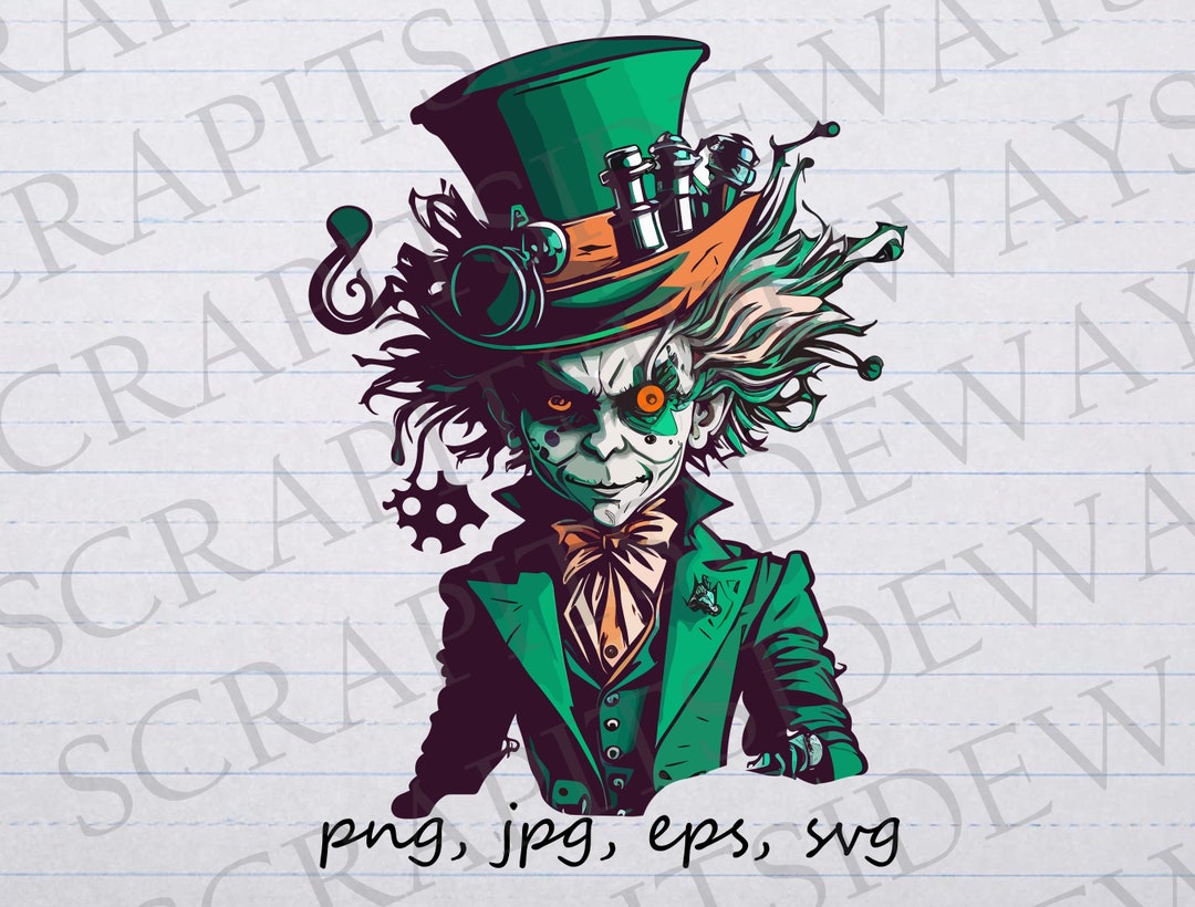 Futuristic Mad Hatter Clipart Vector Graphic Svg Png Jpg Eps Sci Fi ...