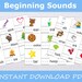 3 Page Beginning Sounds Word Worksheet Printable Instant Download ...