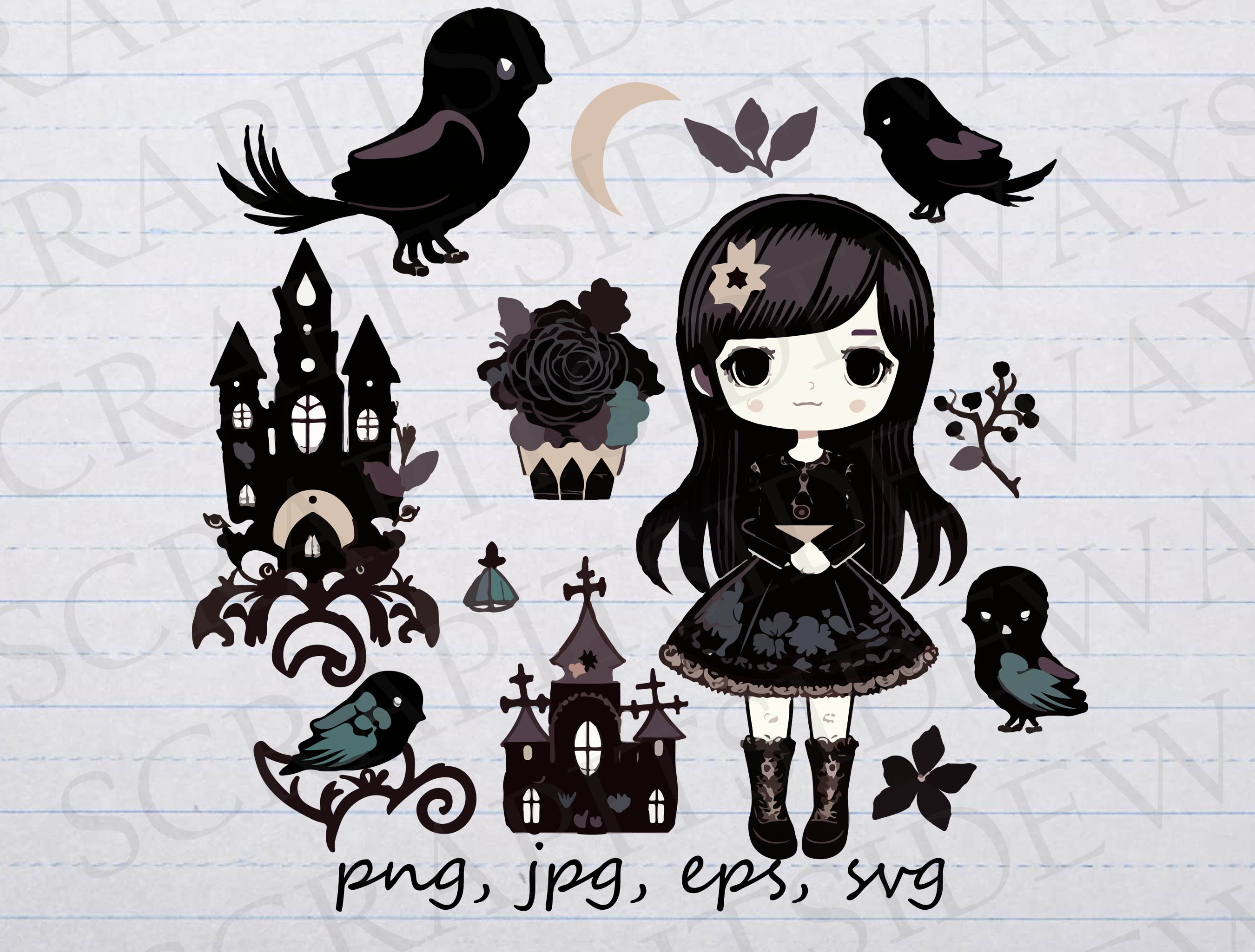 Girly Gothic Cartoons