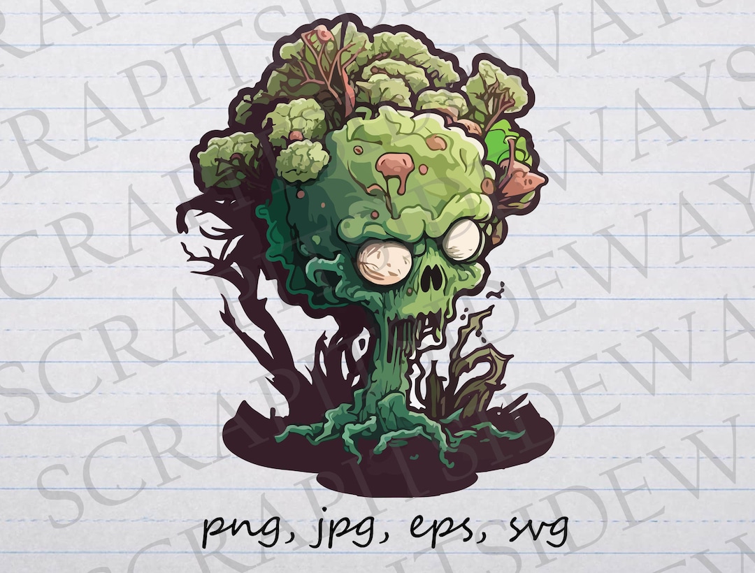 Fungus Zombie Clipart Vector Graphic Svg Png Jpg Eps Plant Zombie Scary ...