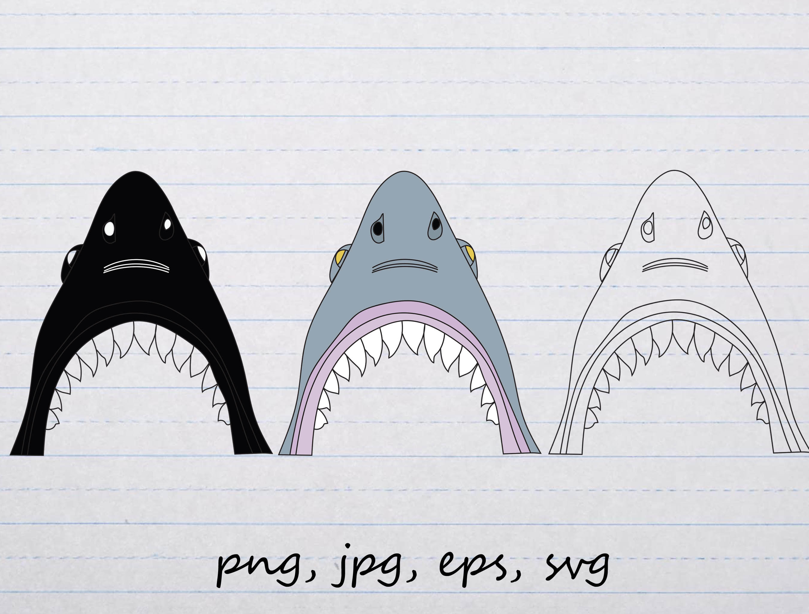 3d Shark Mouth - Etsy