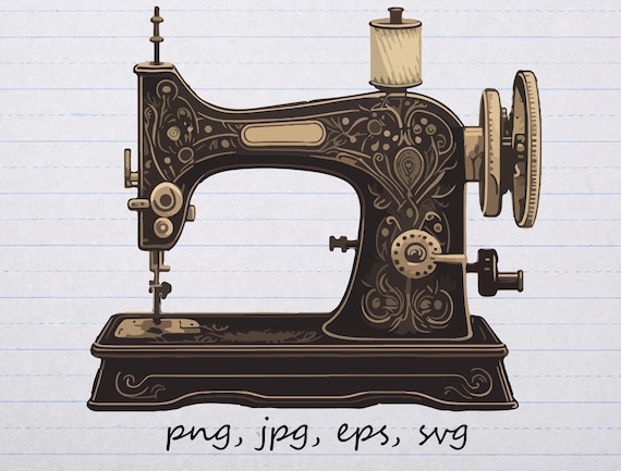 Vintage Sewing Machine Clip Art