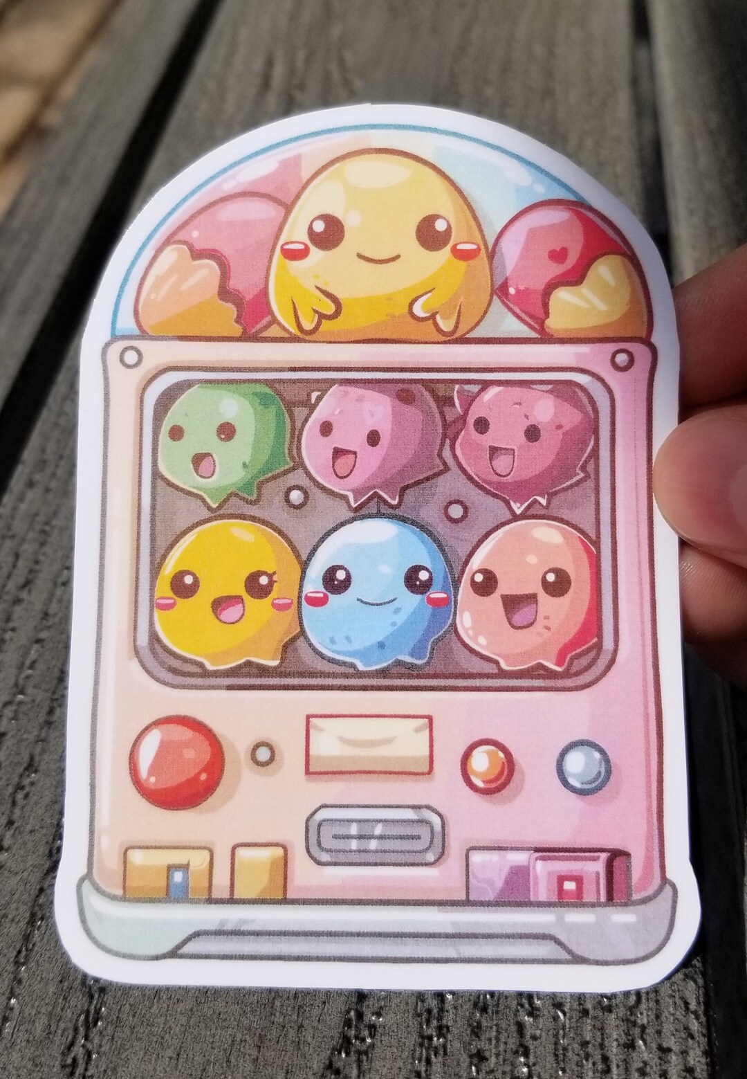 Cute Kawaii Vending Machine Vinyl Sticker 4 Inches, Water Resistant ...