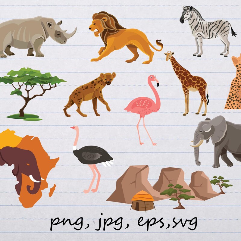 Safari Clipart - Etsy