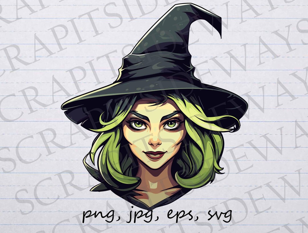 Wicked Witch Clip Art Clipart Vector Graphic Svg Png Jpg Eps, Halloween ...