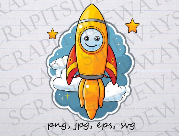 Cute Rocket Clipart