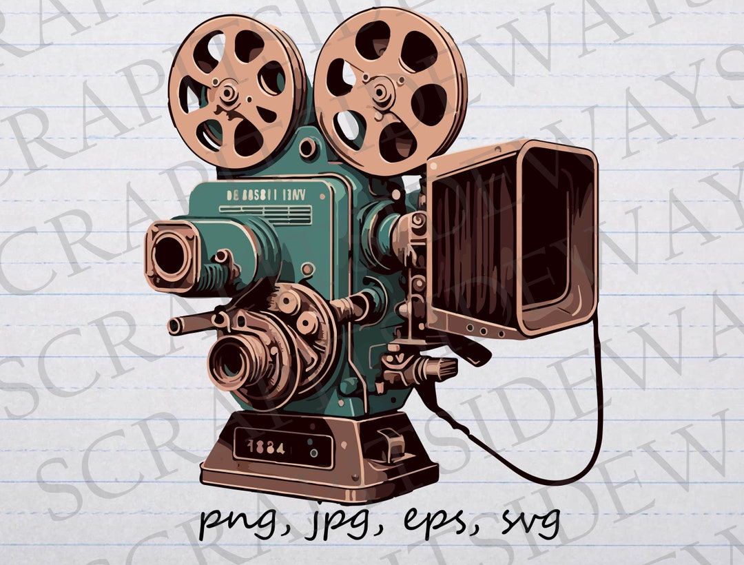 Vintage Movie Camera Clipart Vector Graphic Svg Png Jpg Eps Film Camera ...
