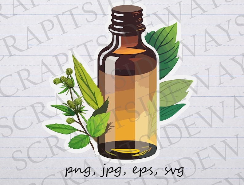 Essential Oil Bottle Clipart Vector Graphic Svg Png Jpg Eps - Etsy