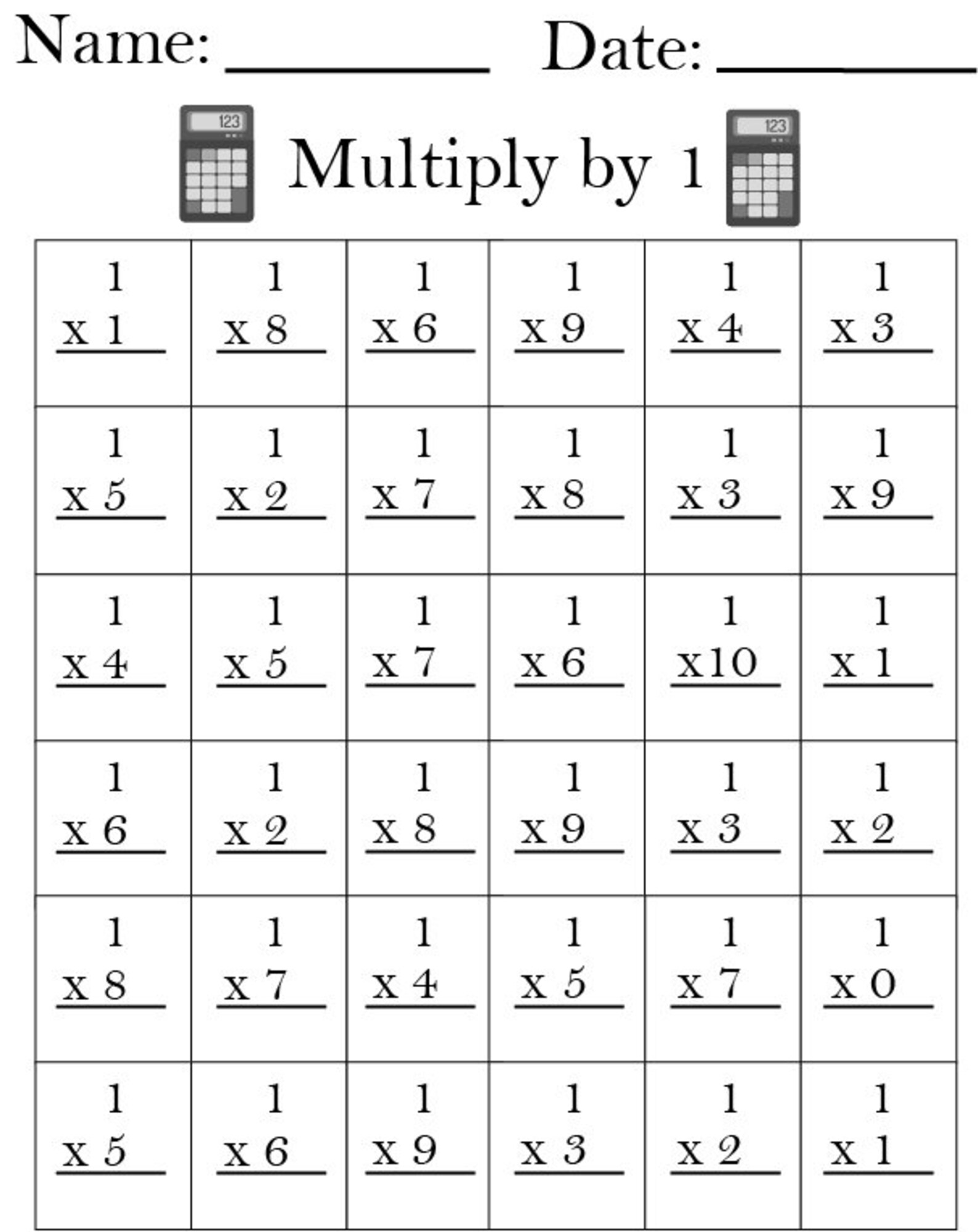 Multiplication Activities Math Printable Worksheets Instant Download ...