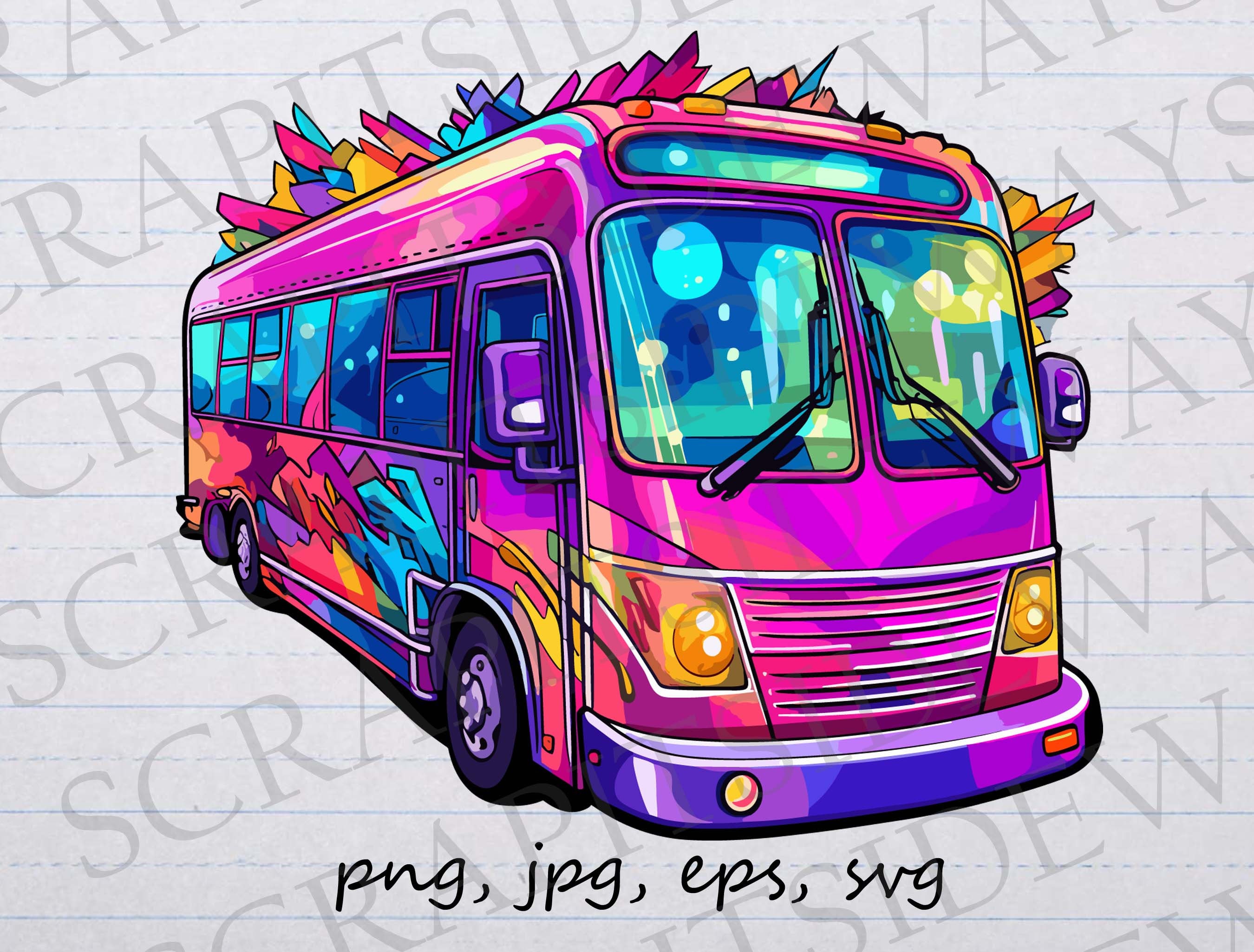 Birthday School Bus Clip Art