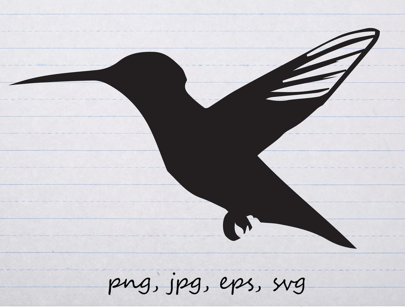 Colibrí silueta clipart vector gráfico Sello digital svg png - Etsy España