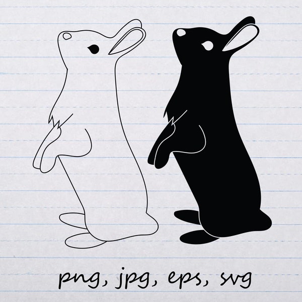 Standing Bunny Png - Etsy