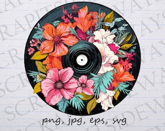 Vintage Record Player Clipart Vector Graphic Svg Png Jpg Eps Lps Vinyl ...