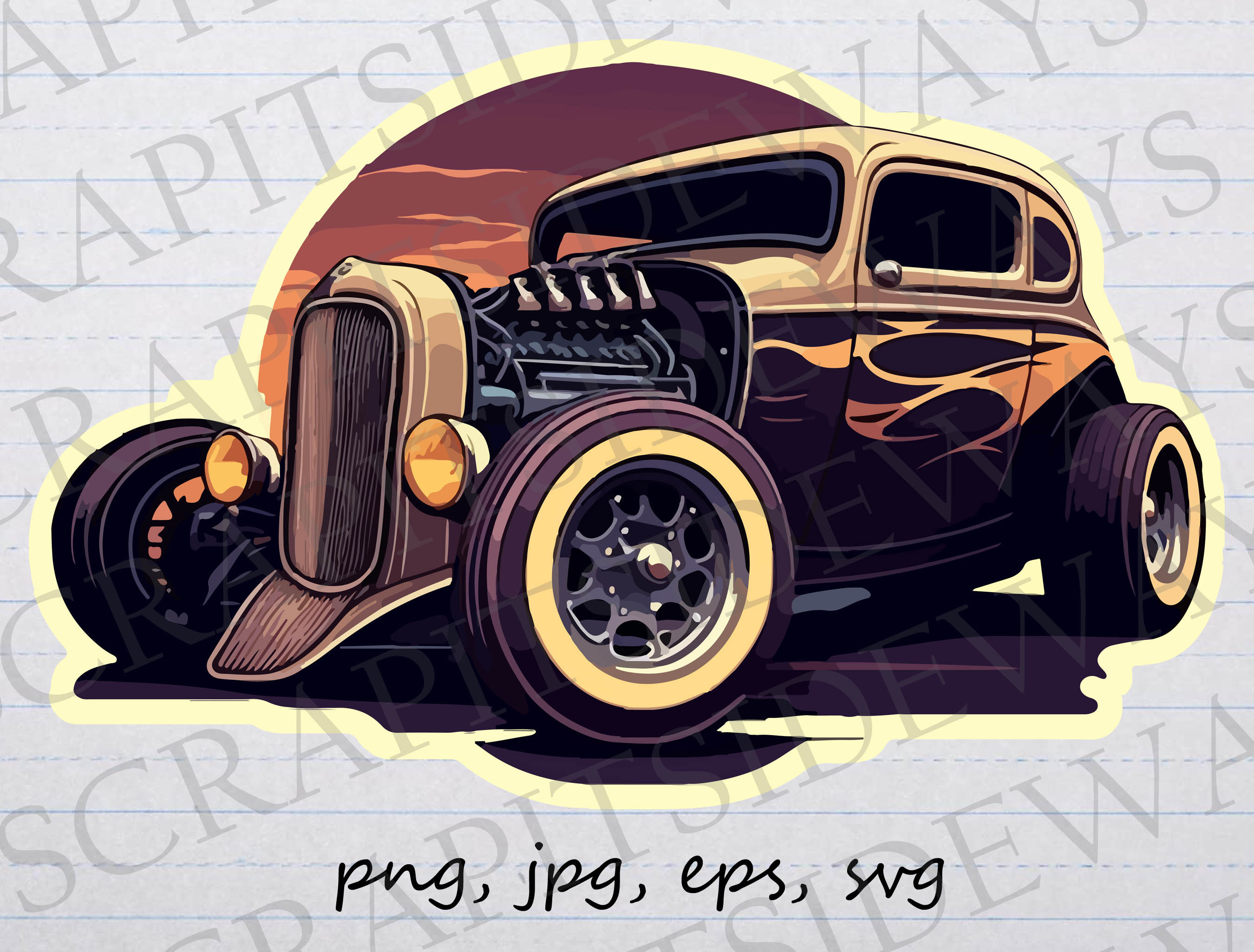 Hot Rod Iron On Transfers