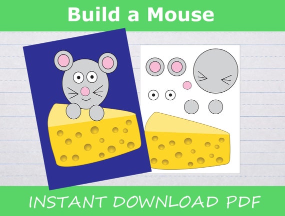 Build a Mouse Kids Printable Craft Instant Download Activity - Etsy