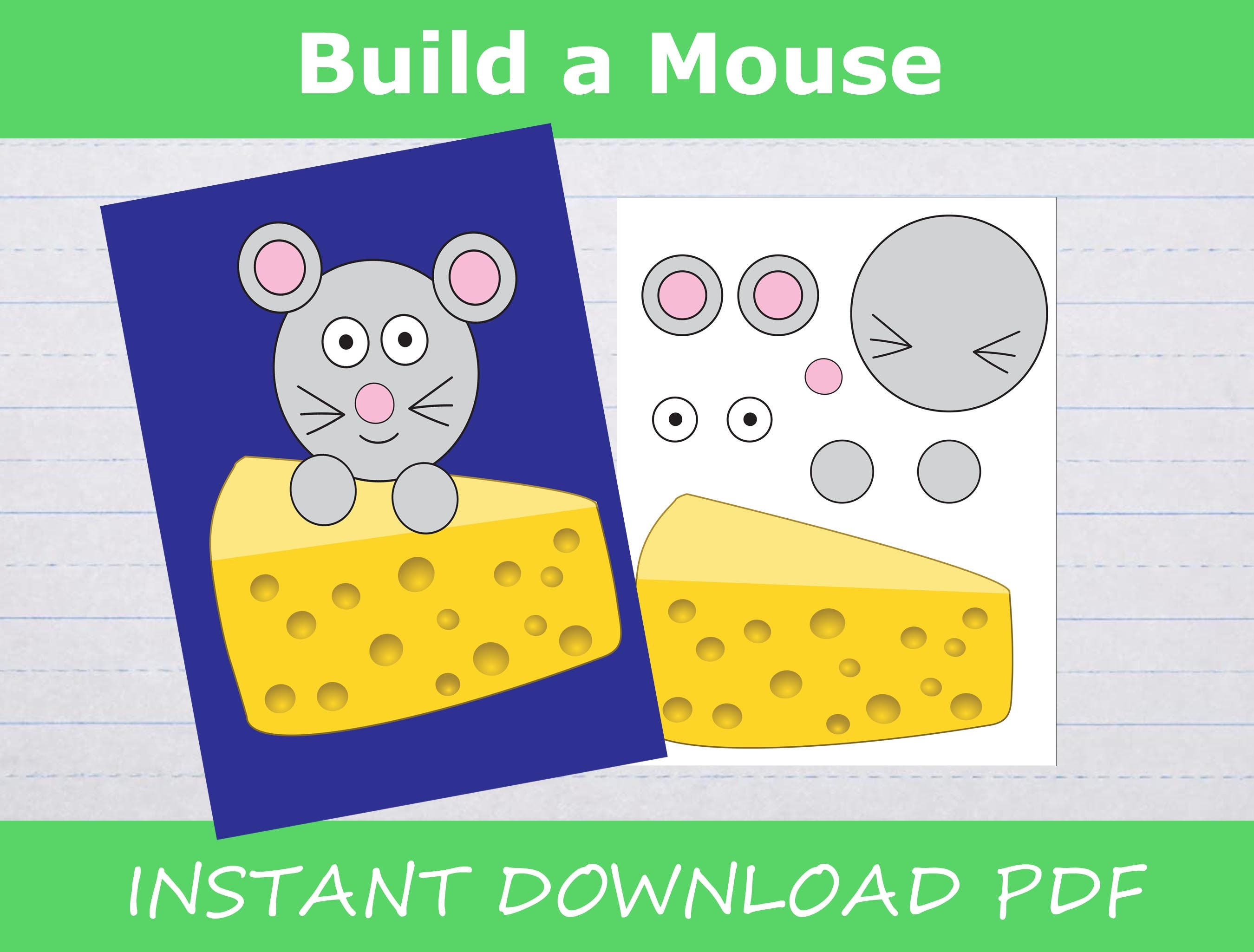 Build a Mouse Kids Printable Craft Instant Download (Download Now) - Etsy