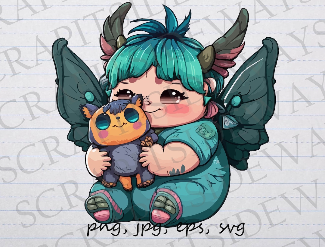 Cute Chunky Pixie Clipart Vector Graphic Svg Png Jpg Eps Curvy Fairy ...