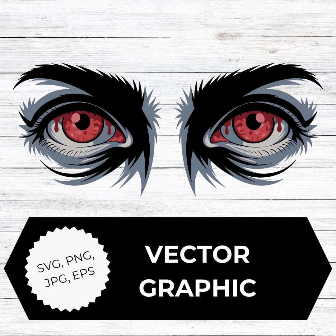 Scary Vampire Eyes Clipart Set | Spooky Eyes Svg Png Eps Jpeg ...