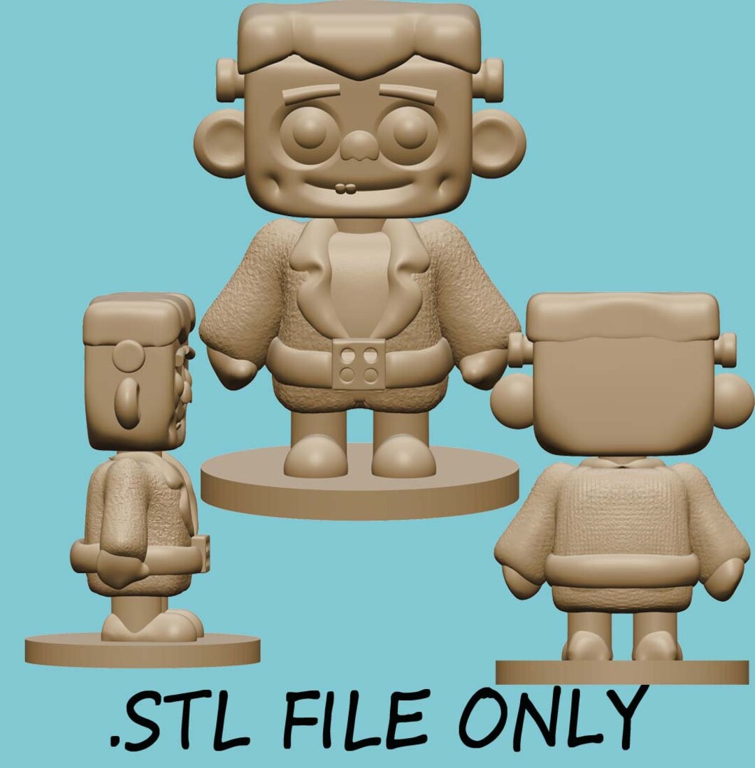 Cute Frankenstein Monster STL File ONLY, Classic Monster, Halloween ...