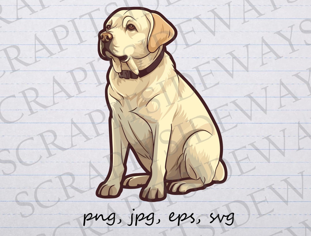 Golden Labrador Retriever Clip Art Clipart Vector Graphic Svg Png Jpg ...