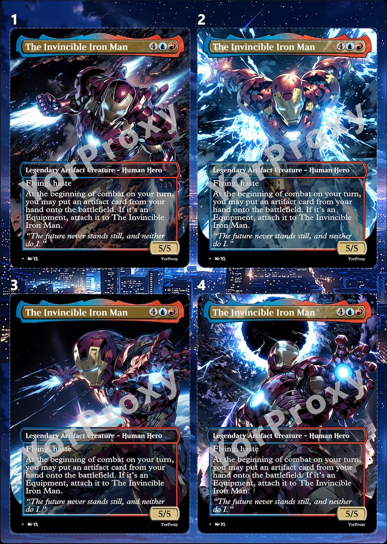MTG Foil Proxy – Tony Stark EDH Commander | Alt Art Custom Card - Etsy