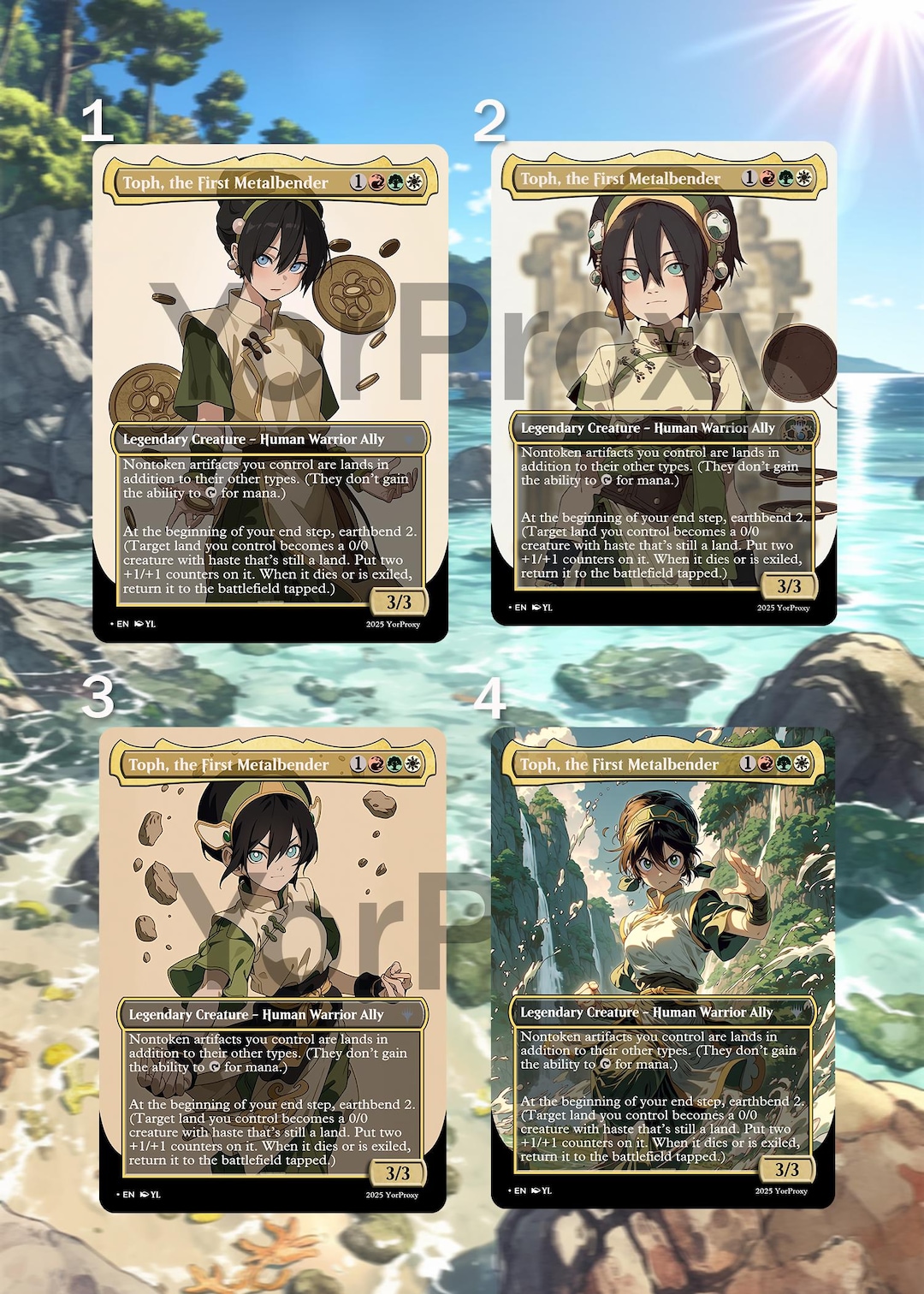 MTG Foil Proxy – Toph, the First Metalbender Commander | Alt Art Custom ...