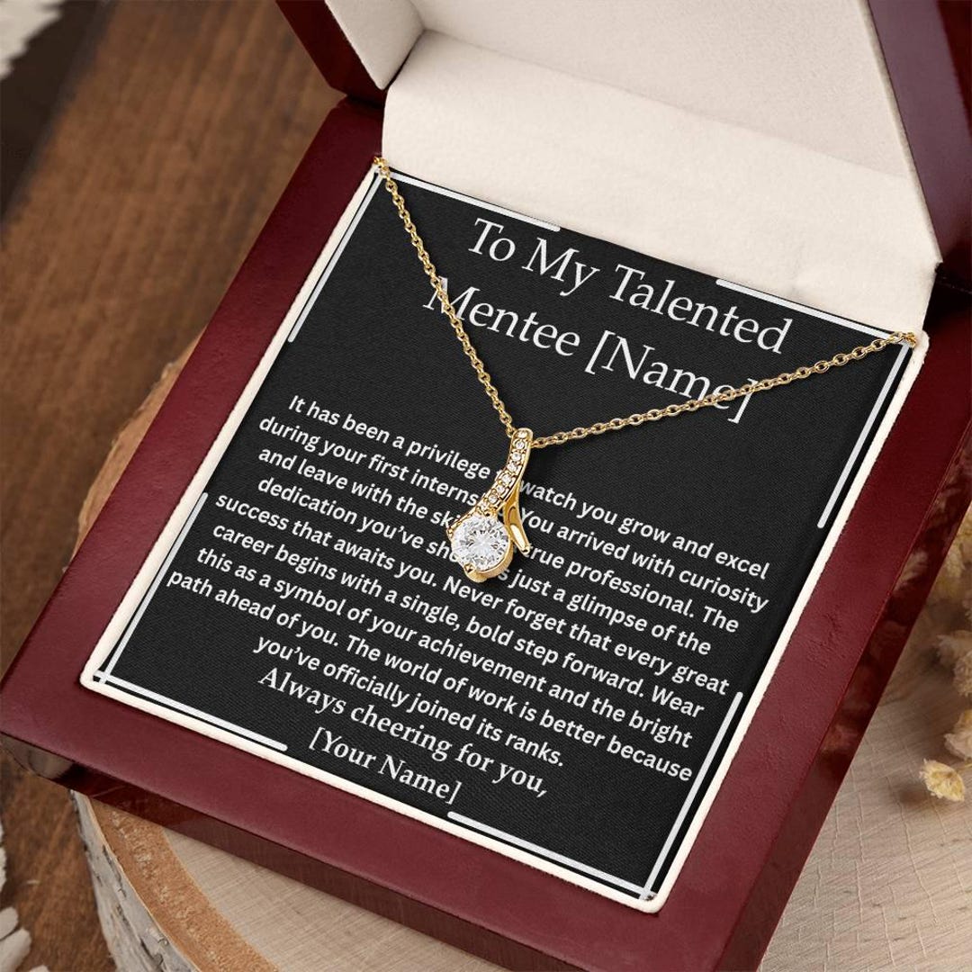 First Internship Completion Gift Personalized Mentor to Mentee Necklace ...
