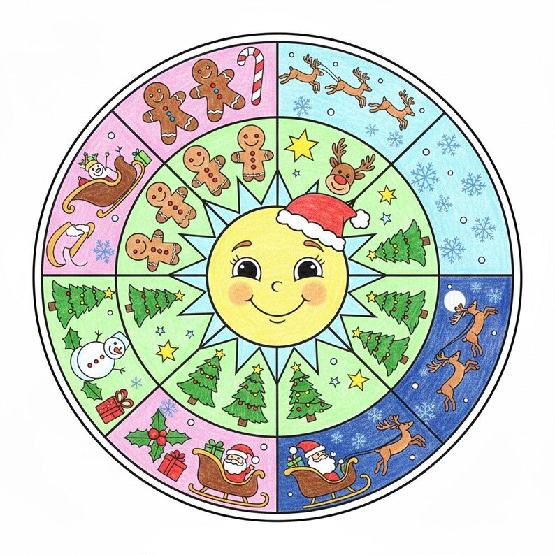 Printable Christmas Coloring Pages for Kids (ages 3–6) – Fun Holiday ...