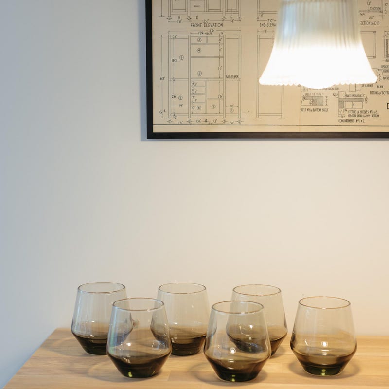 Mid Century Smoke Glasses - Etsy UK