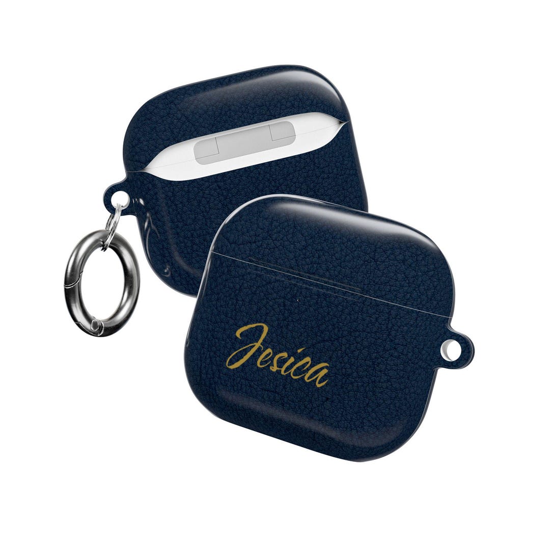 Gold Monogram Letter AirPod Case | Personalized Leather-effect ...