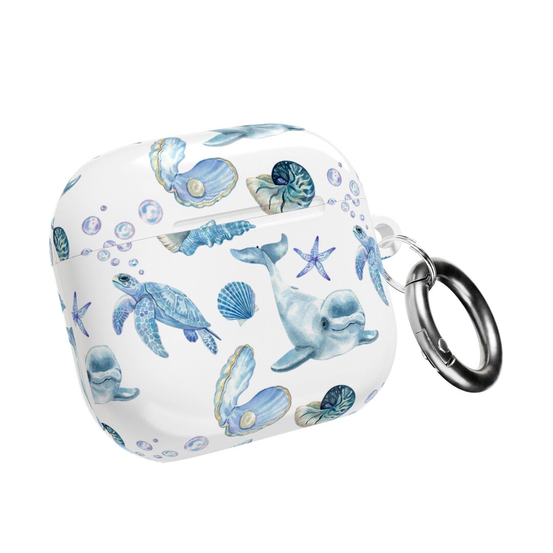 Watercolor Sea Creatures AirPod Case for Airpods 4 3 2 1 Pro 2nd Gen ...