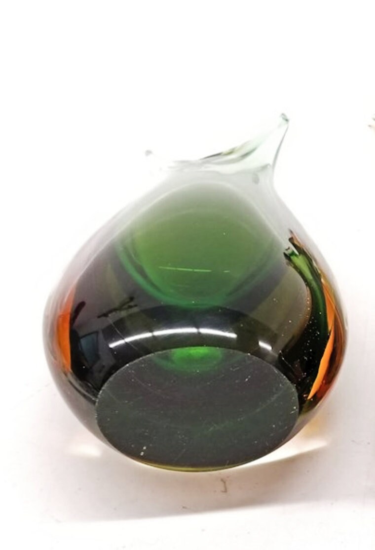 Flavio Poli Murano Sommerso Glass Vase - Etsy