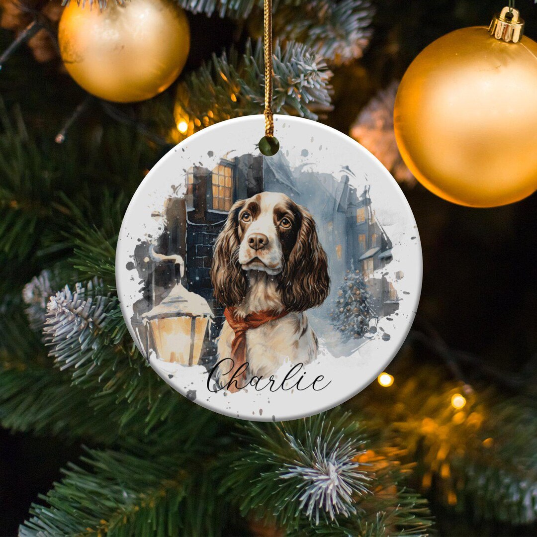 Personalized English Springer Spaniel Custom Dog Ornaments ...