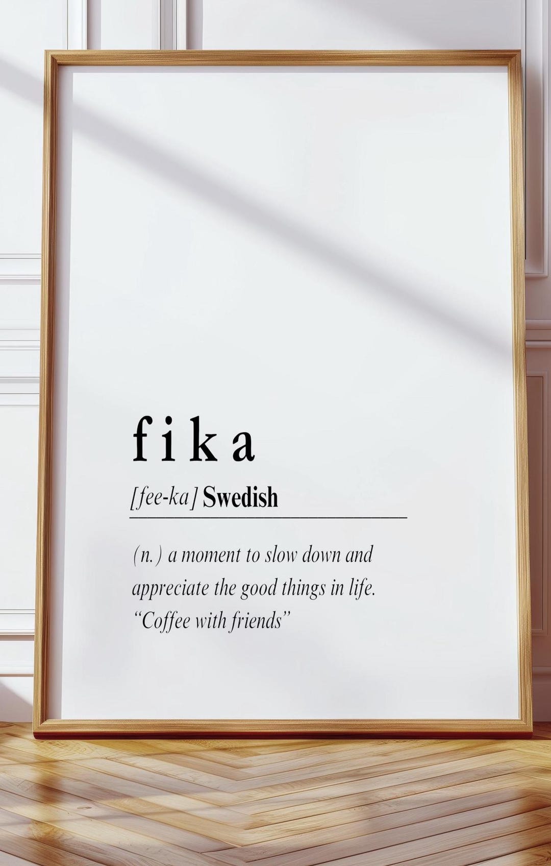 Fika Definition Print, Fika Print, Fika Sign, Scandinavian Print ...