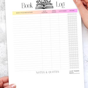 2025 Reading Log Printable, Reading Tracker, Books to Read, Books I've ...
