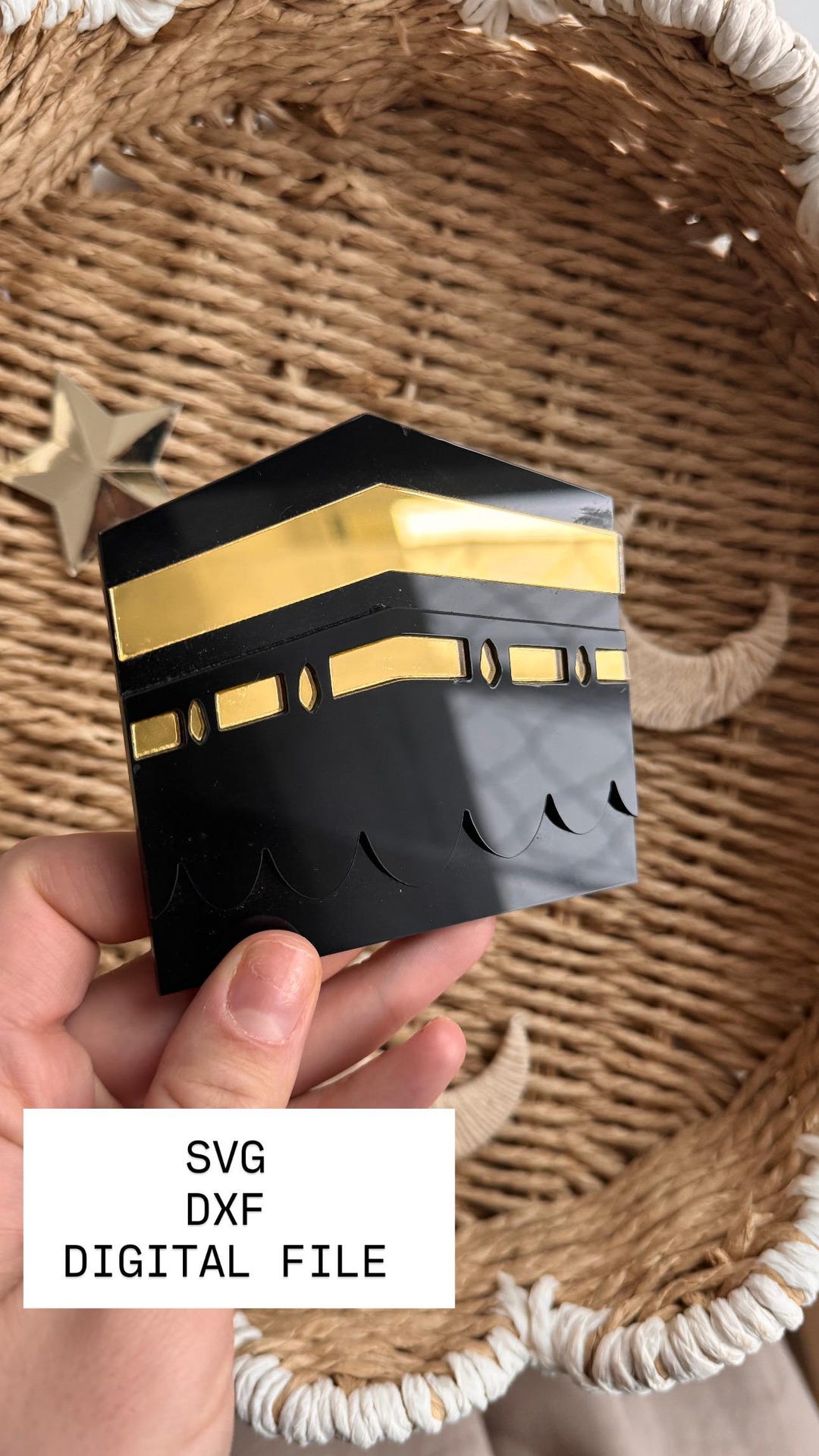 Kaaba Decor SVG | Islamic Kaaba Laser Cut Design | Eid & Ramadan Decor ...