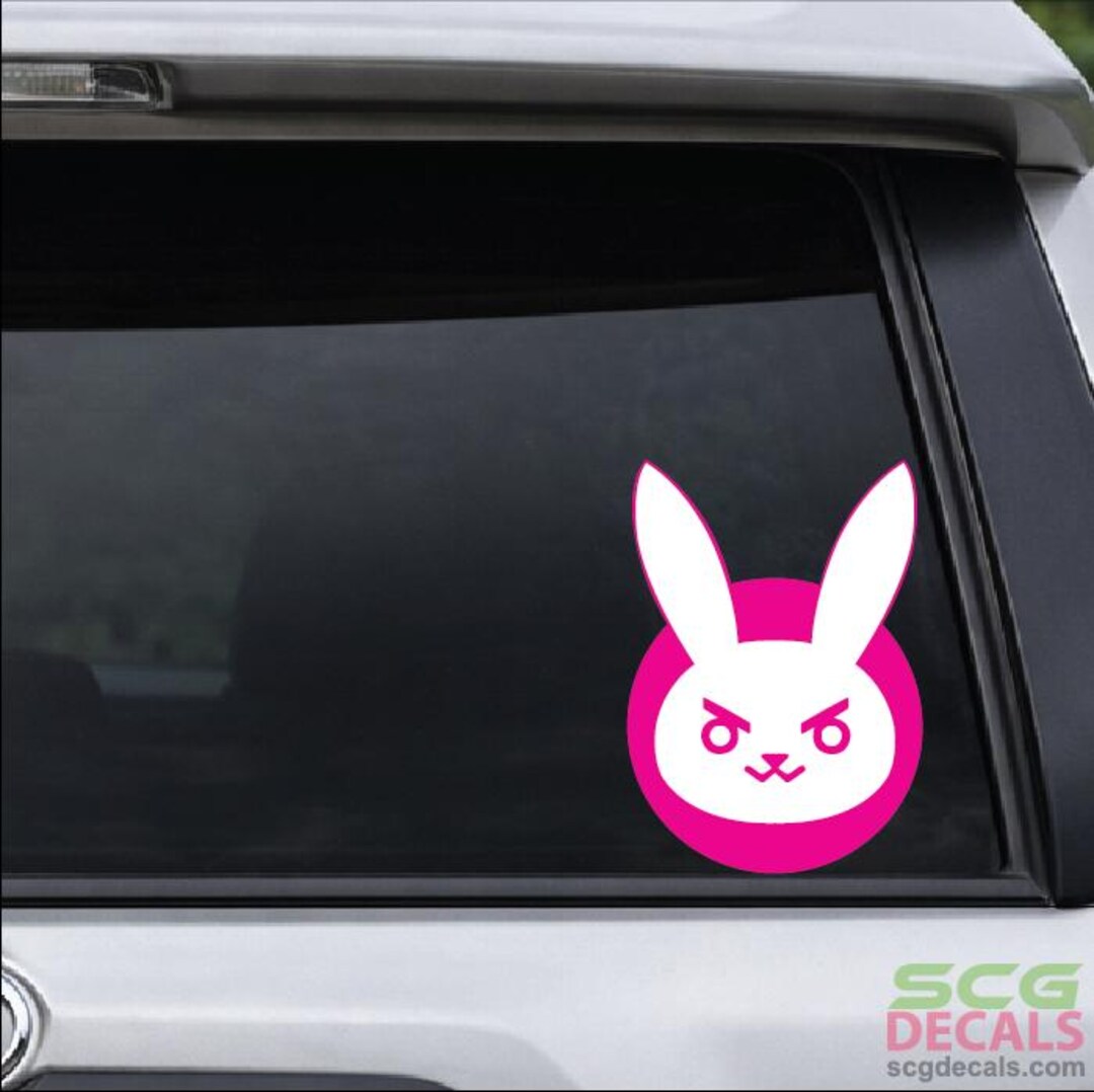 DVA Bunny Car Windshield Window Decal Sticker - Etsy