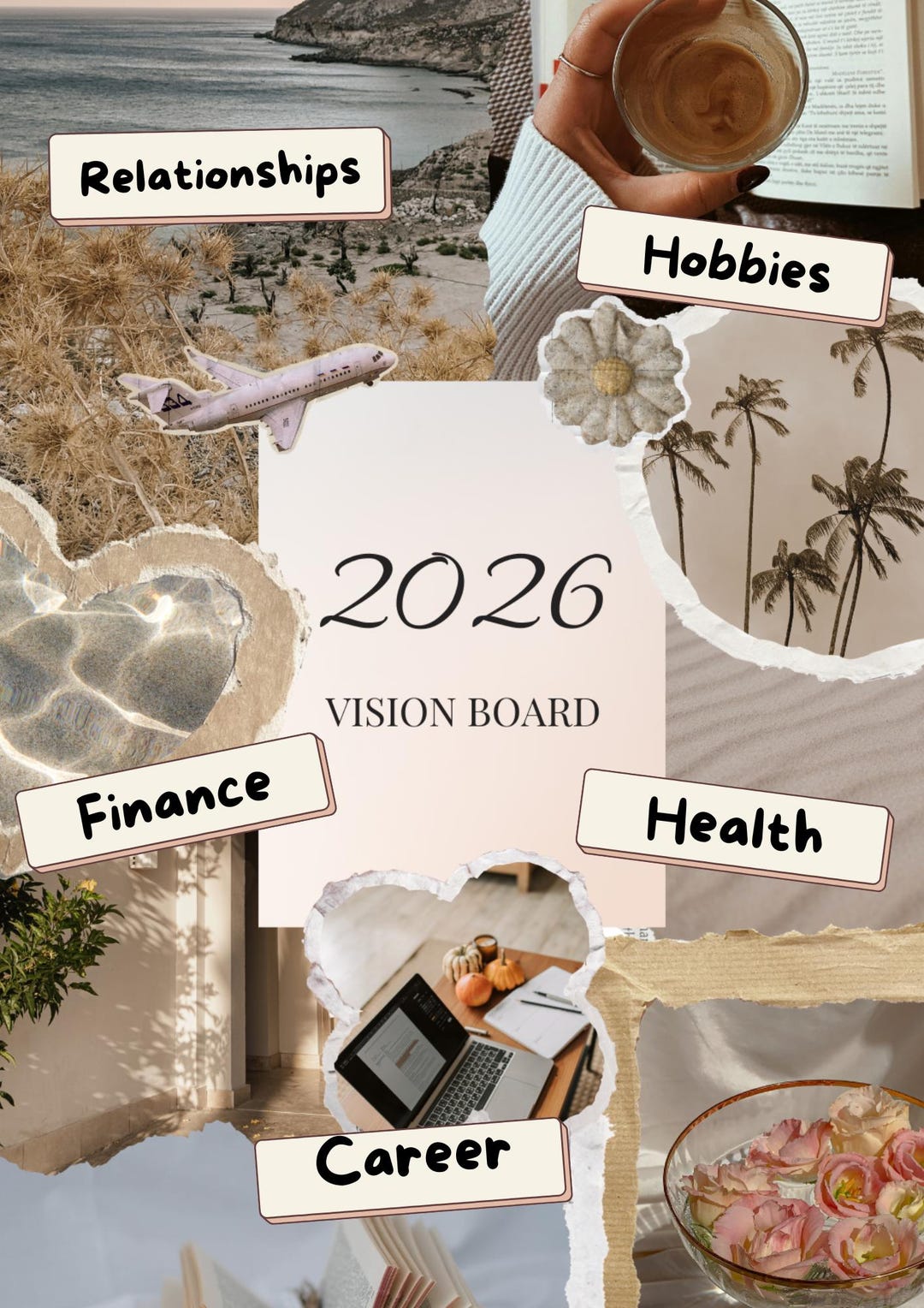 2026 Vision Board Printable | Digital Vision Board PDF | Goal Planner ...