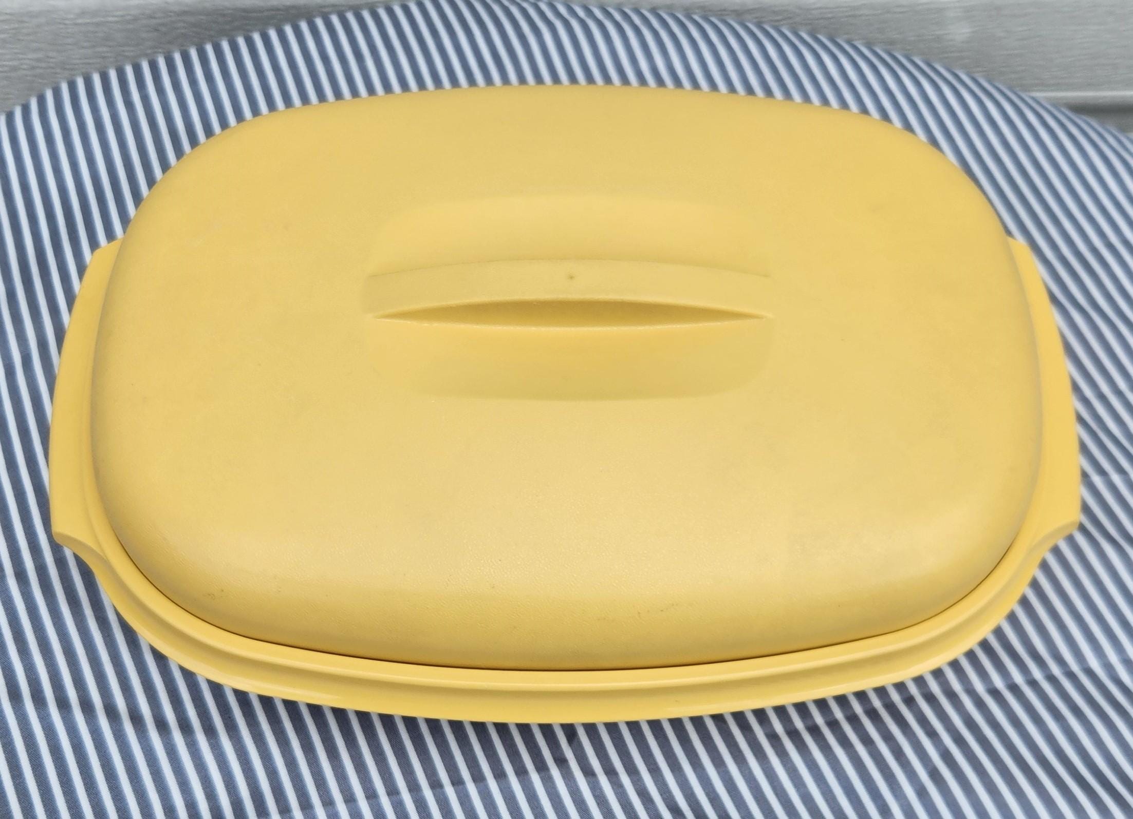 Vintage 70s Gold Tupperware Oblong Oval Covered Casserole Dish With Lid ...