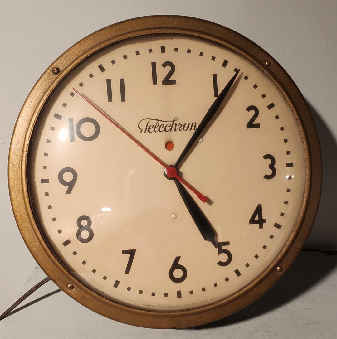 1950s Telechron Wall Clock, 1H912 Commercial, Tested and Working. - Etsy