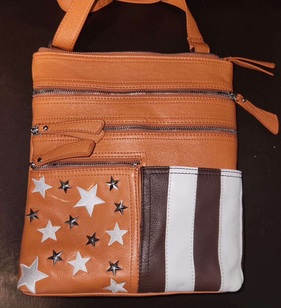 Shoulder Bag Purse Original by Sharif 1827 Amber Brown Leather - Etsy