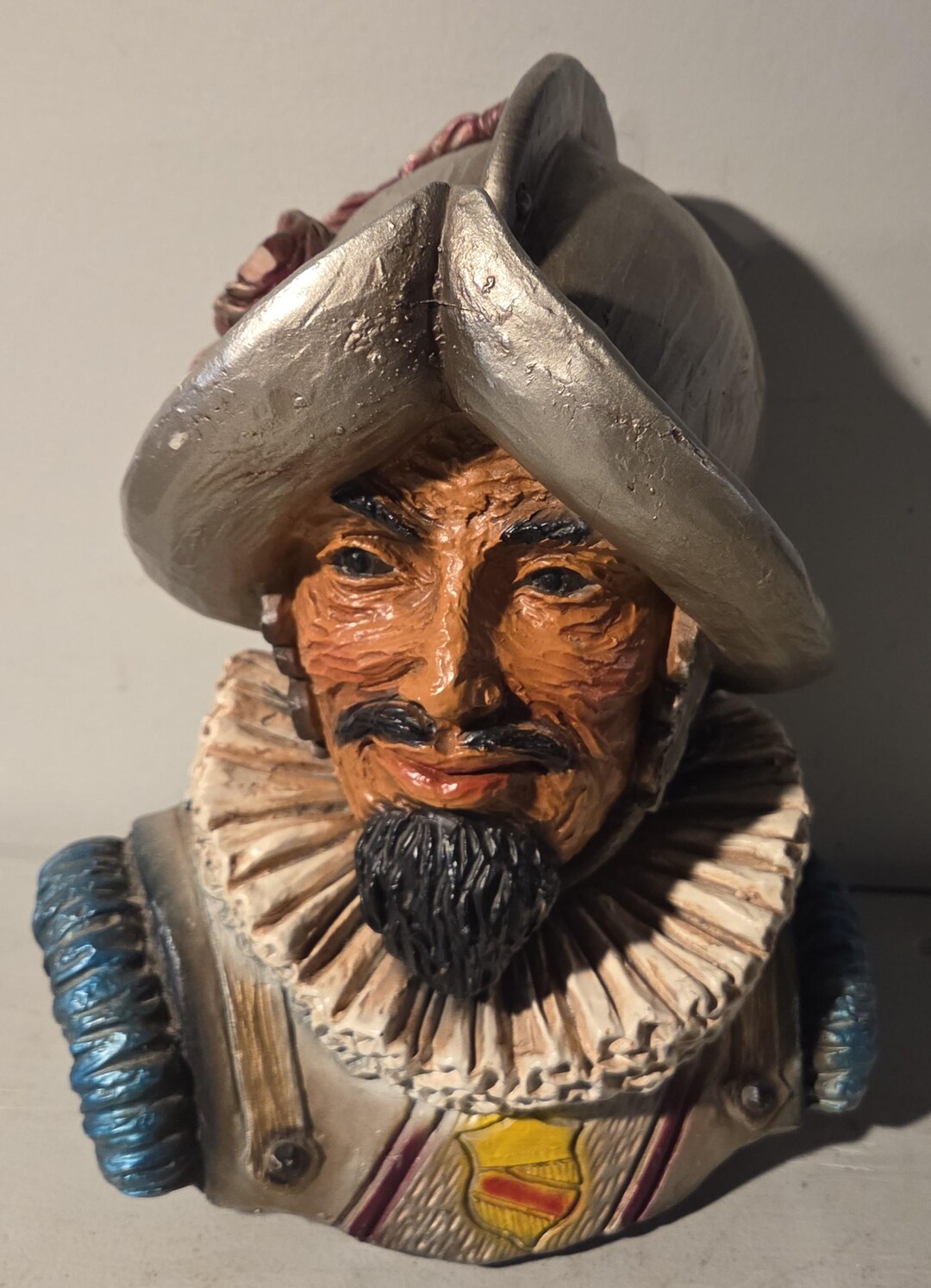 Vintage Spanish Conquistador Chalkware Bust Universal Statuary Corp ...