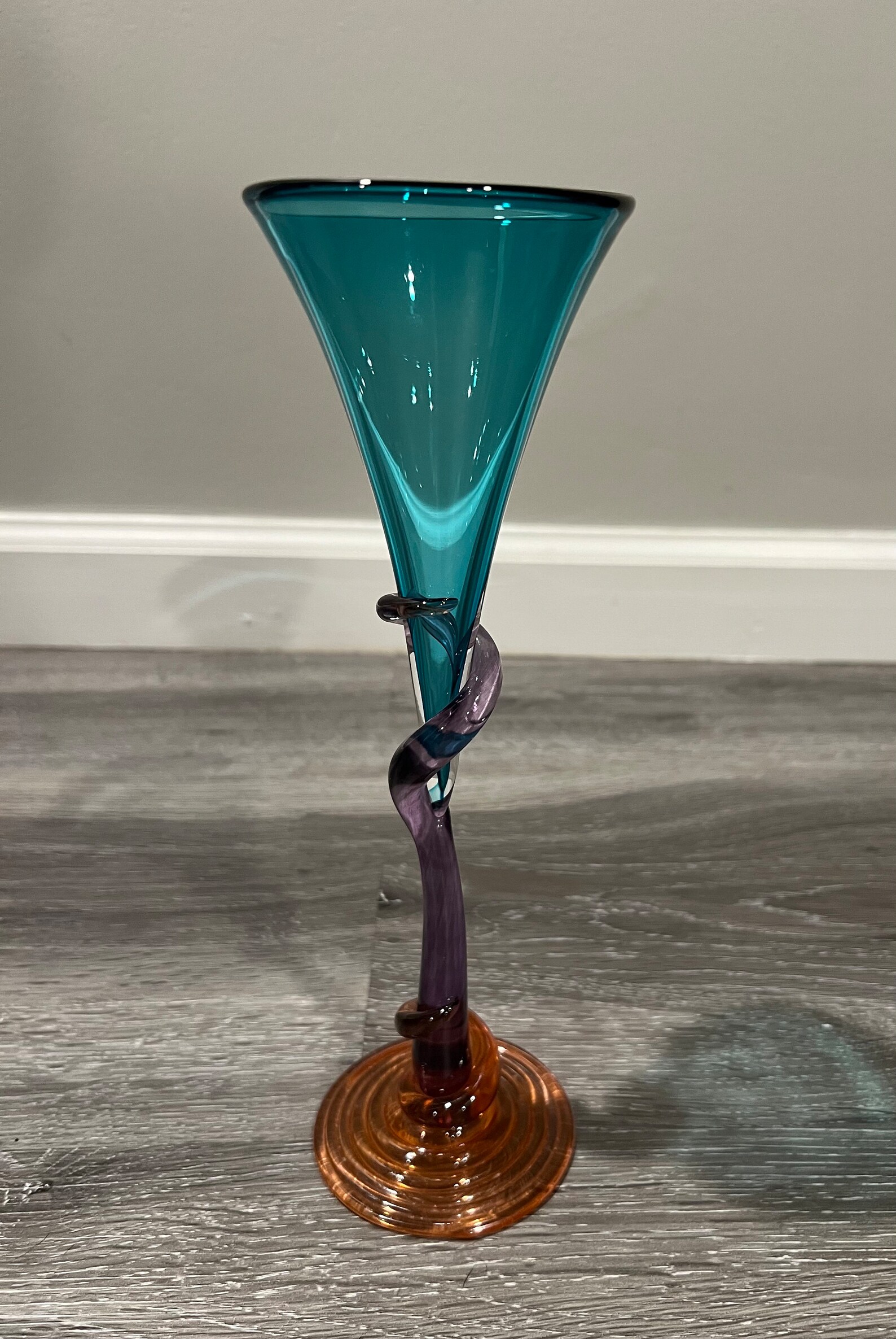 Hand Blown Wine Glasses Signed Alex Brand '93 Pair 2 - Etsy