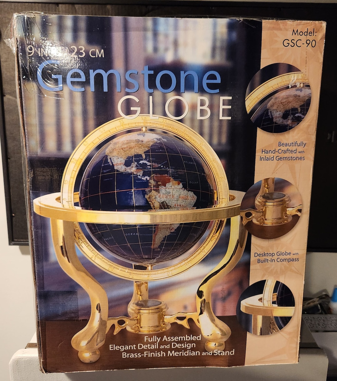 Gemstone Globe Decorative Tabletop Art Handcrafted in Box - Etsy