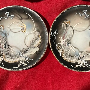 Dragonware Moriage Teacup and Saucer Raised Dragon, Hand-painted ...