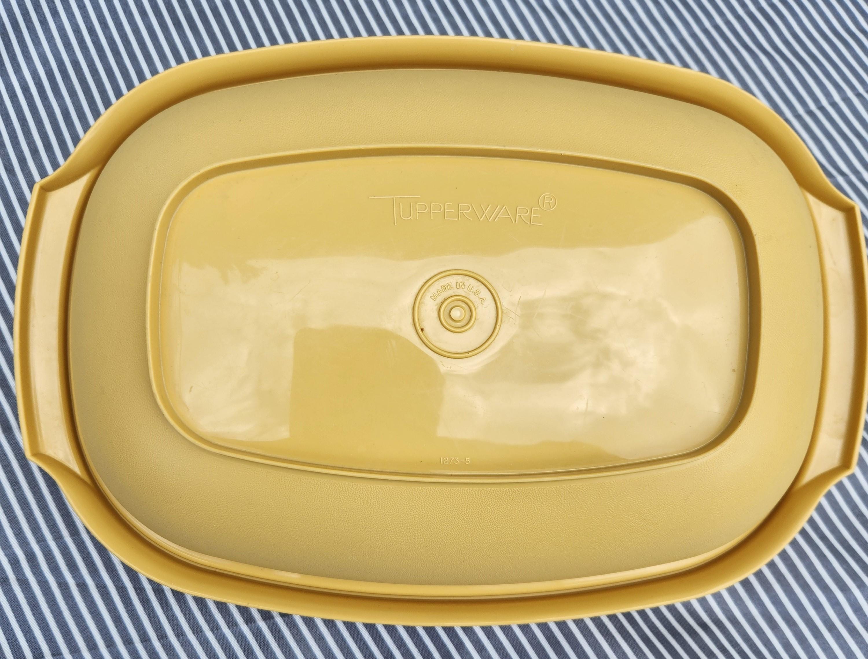 Vintage 70s Gold Tupperware Oblong Oval Covered Casserole Dish With Lid ...