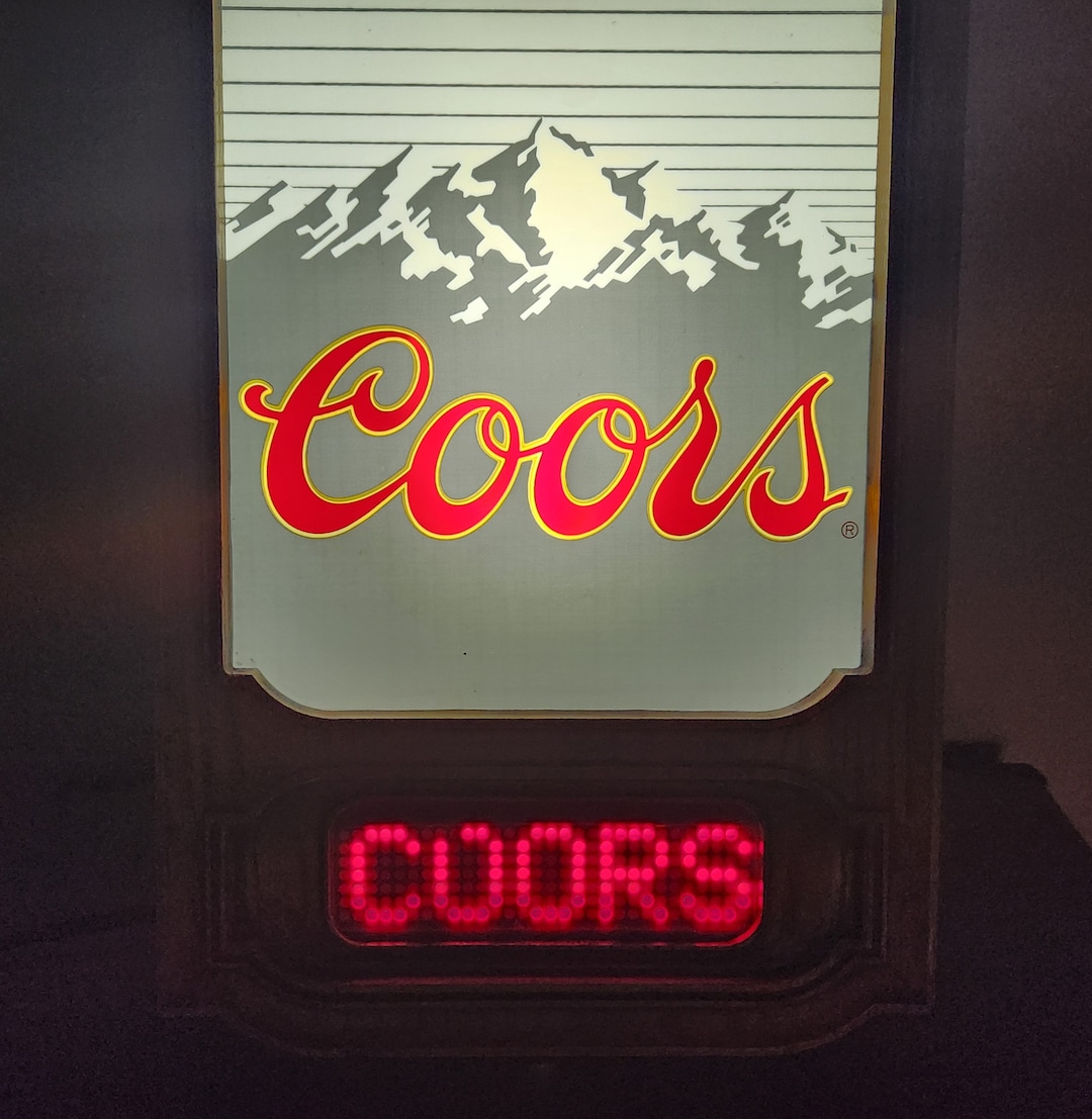 Vintage 1981 Coors Beer Lighted Rocky Mountain Range Sign With Sayings ...