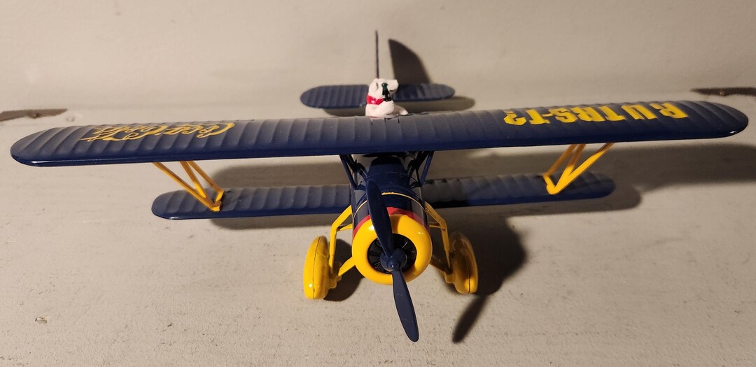 1997 MIB Coca Cola Coke Die-cast Biplane Toy Die-cast Coin Bank With ...