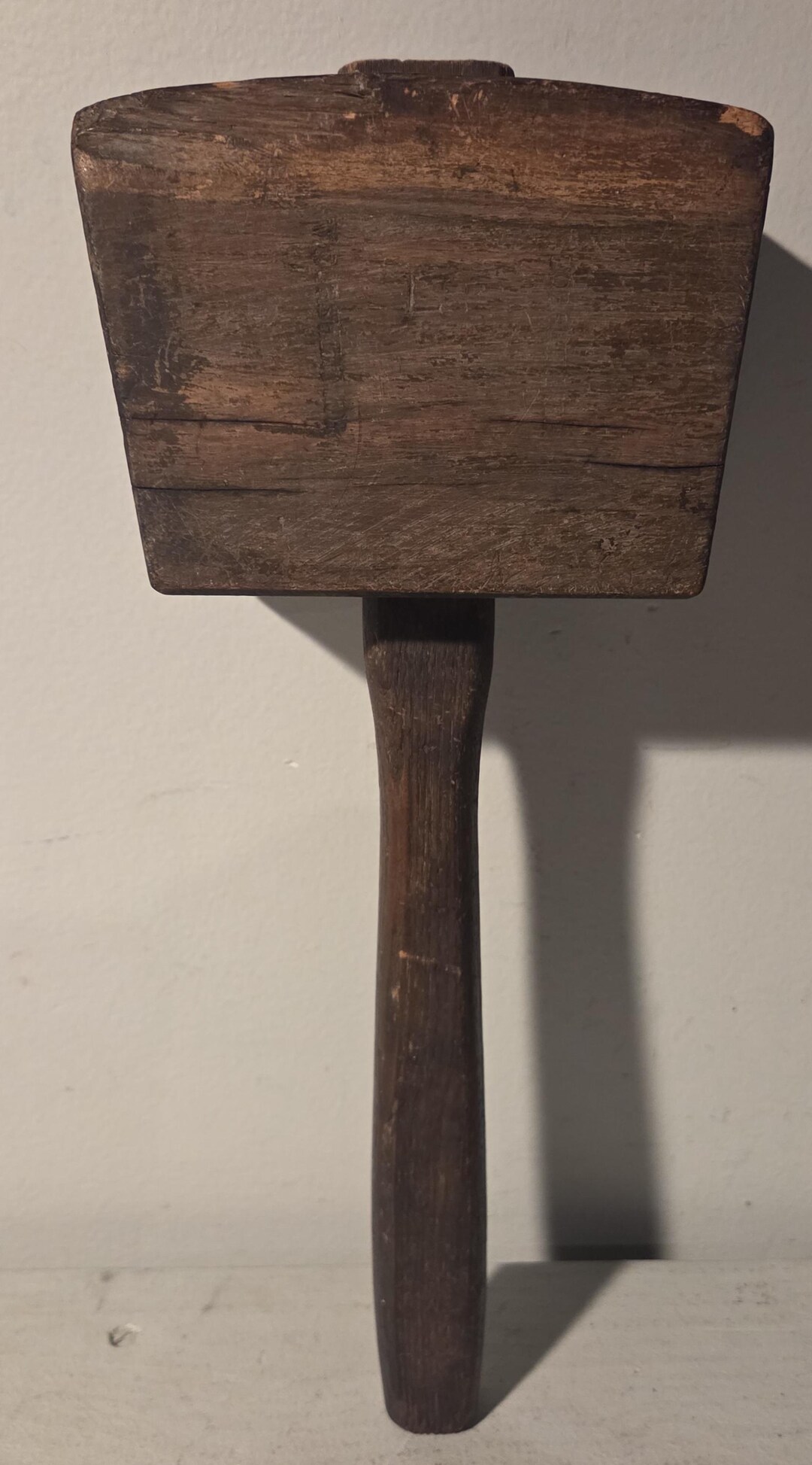 Antique Handmade Wood Mallet Hammer Rustic Farm Tool Primitive ...