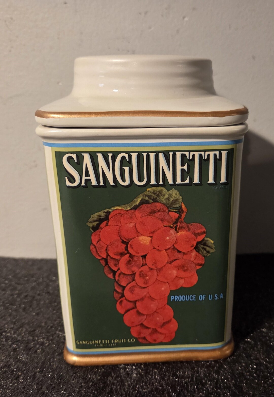 Oneida Vintage Label Collection Canister Sanguinetti Flame Torquay ...